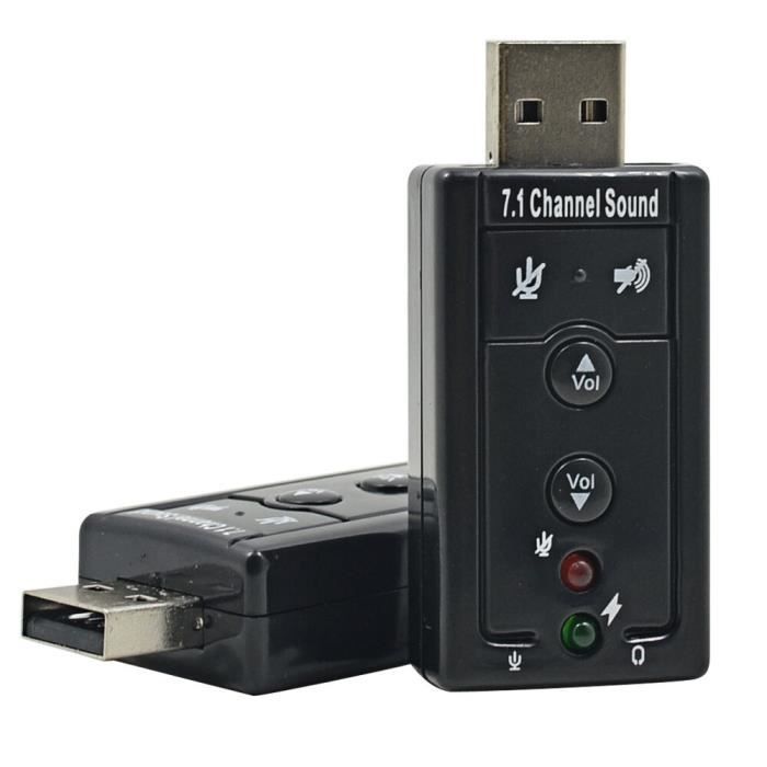 Carte son externe,TISHRIC-Carte son USB professionnelle,adaptateur ...