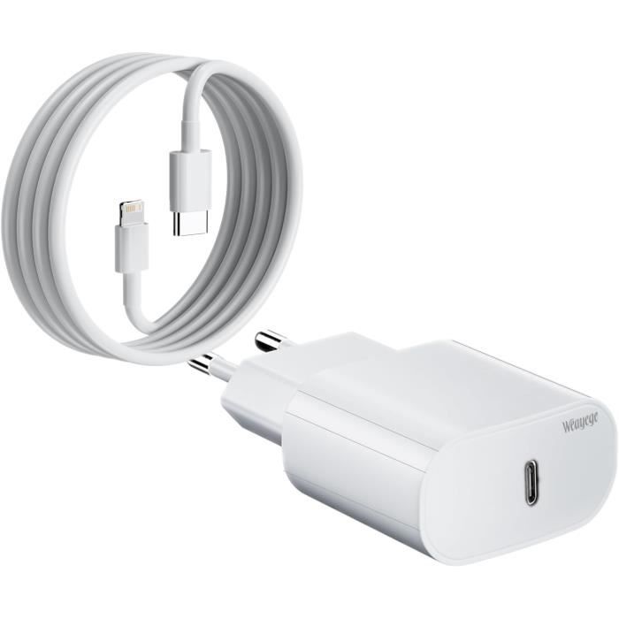 Chargeur Rapide Pour Iphone,2Packs Usb C Chargeur Certifié Mfi Avec 30W ...