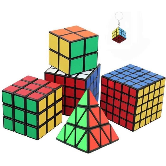 Ensemble de Six Awesome Magic Cubes incl. Pyraminx, 2x2, 3x3, 4x4, 5x5 ...