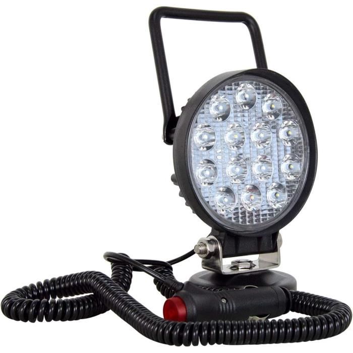Phare De Travail Led Tracteur 10Cm 4'' 42W Avec Aimanté Base Magnétique ...