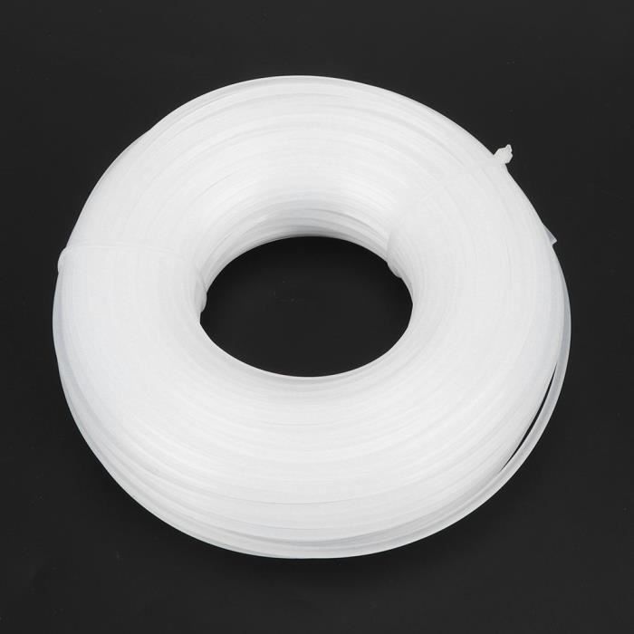 Ligne de coupe de tondeuse à gazon VGEBY - Fil carré blanc de 3 mm x 60 m - Cdiscount Jardin