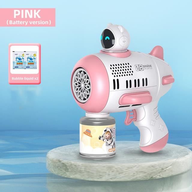 MACHINE A BULLES,Pink unchargeable--Machine à bulles Spaceman 12 trous ...