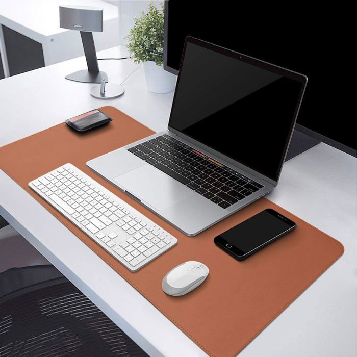 Sous-mains bureau en cuir liège - FEBEST - 70x30 cm - Double face ...
