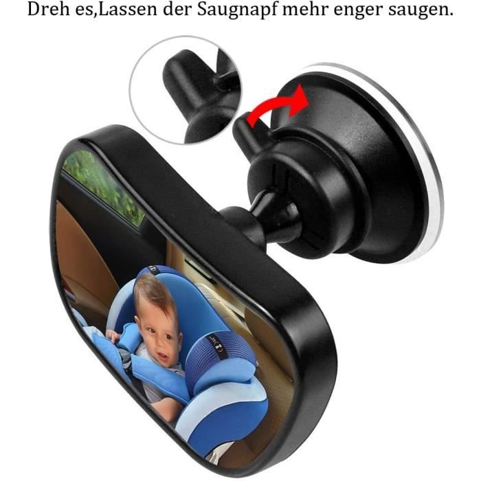 Miroir Voiture Bébé – 100 % Incassable pour Siège Arrière – Conduite ...