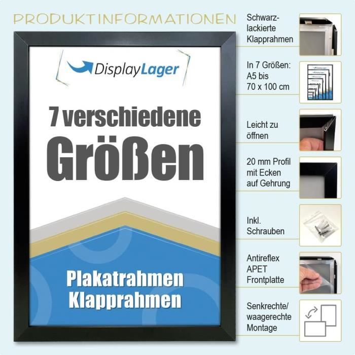 Cadre Pliant Plat Profilé En Aluminium Fin De 20 Mm, Vitre De ...