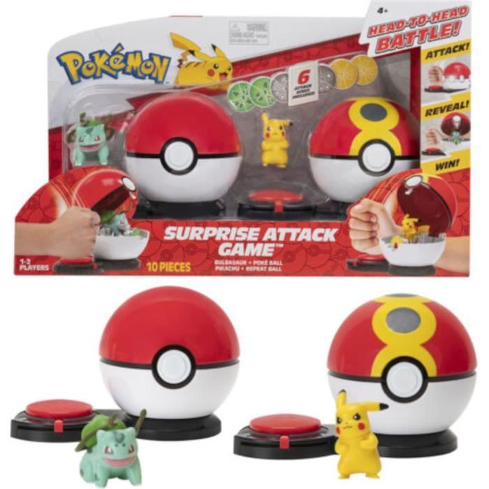 Jeu de société - Surprise Attack Game - Pikachu vs Bulbasaur - 2 ...