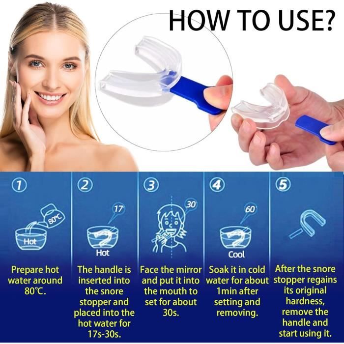 Solution anti-ronflement en paquet de 10, apnée du sommeil, dispositif ...