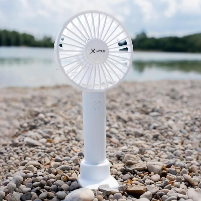 Ventilateur manuel de table rechargeable avec batterie portable - 3 ...