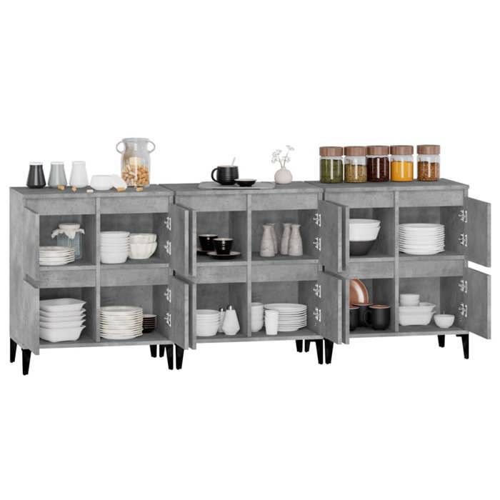 "SALE 2025"Buffets bahut vaisselier - Buffets - Lot de 3 - Gris béton ...