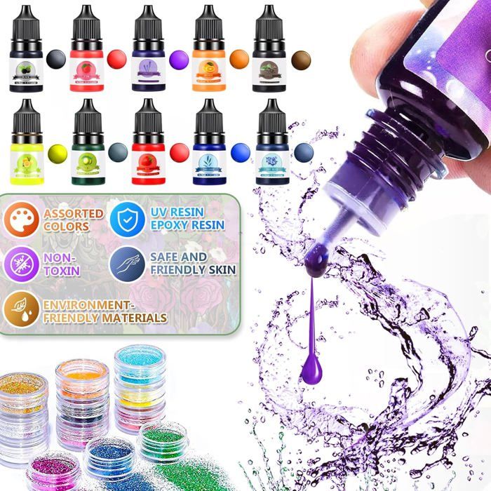Resine Epoxy Kit,Résine Époxy 582ml de Rapport 1:1 Transparente pour ...