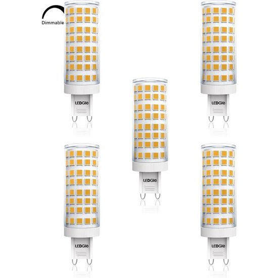 LEDGLE Ampoule G9, Ampoule LED avec Angle de Faisceau de 360°, AC 230V ...