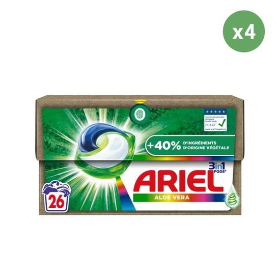 4x26 Pods Aloe Vera Color, Lessive En Capsules Ariel - Cdiscount ...