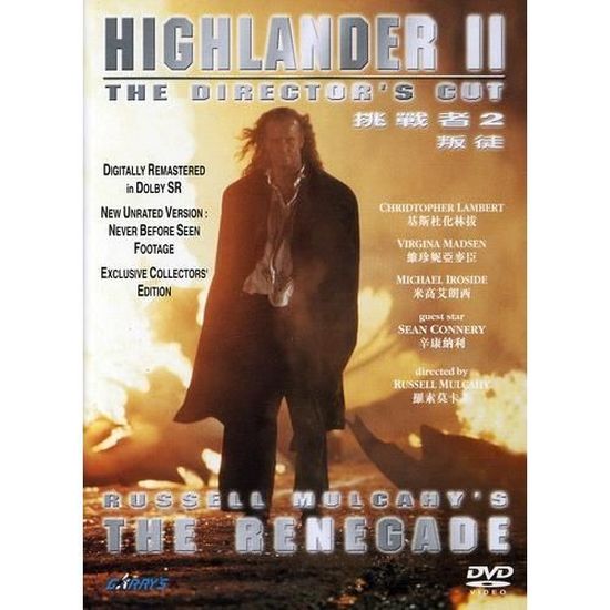 Highlander 2: Renegade Version: The Director's Cut [DVD] Hong Kong ...