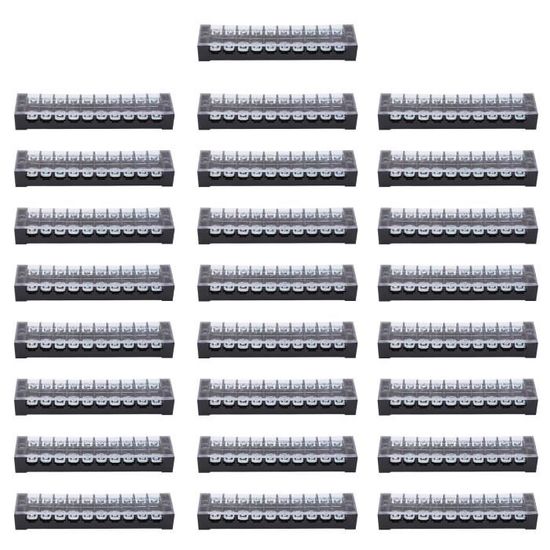Fdit bornier électrique Ensemble de borniers 25pcs TB-2510L 10 ...