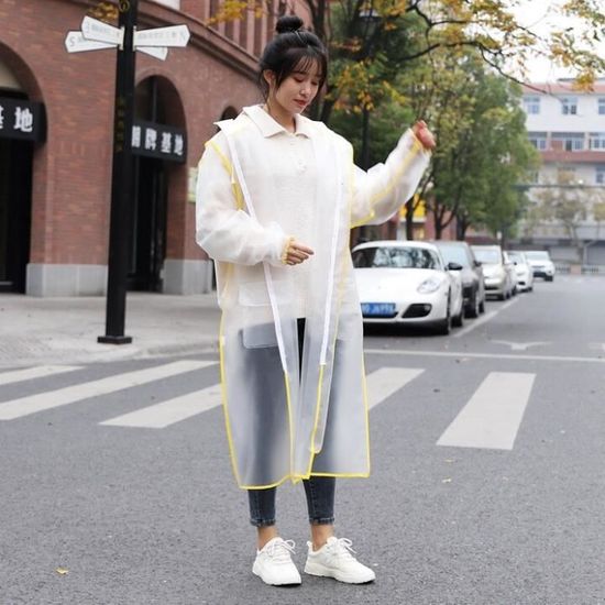 Trench,Trench-Coat Transparent EVA 1 pièce, imperméable pour femmes et hommes, vêtements de ...