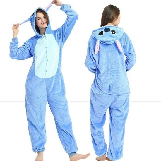 Lilo & Stitch Pyjama,Universel pour Hommes et Femmes- M bleu Bleu ...