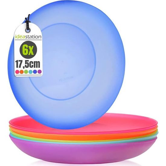 Idea-station Neo Assiette Plastique 6 x 17.5 cm - Couleur - Assiette ... Idea-station Neo Assiette Plastique 6 x 17.5 cm - Couleur - Assiette ...
