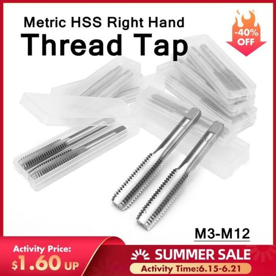 FILIERE - BUSE DE FILAGE - TARAUD,M4--jeu de robinets filetés en spirale, 2 pièces, M3 M4 M5 M6 ...