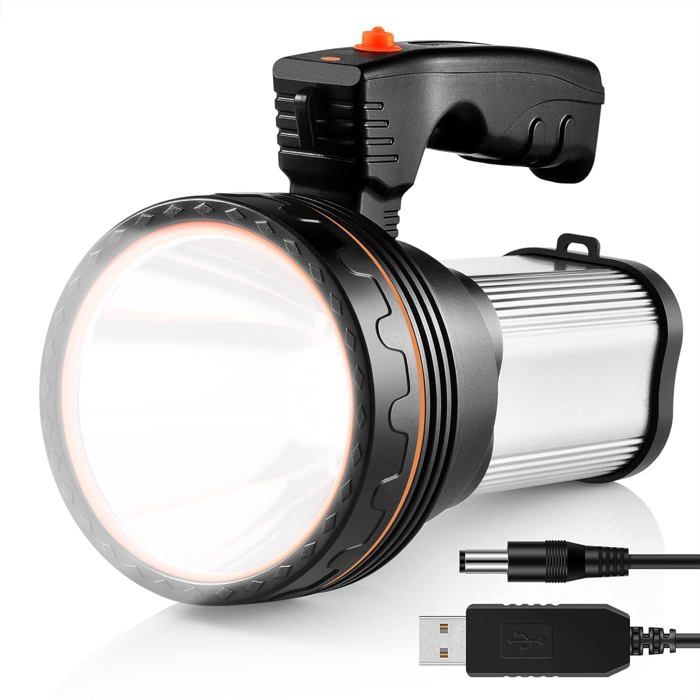 Lampe Torche LED Rechargeable 100000 lumens Etanche CREE LED Puissante ...