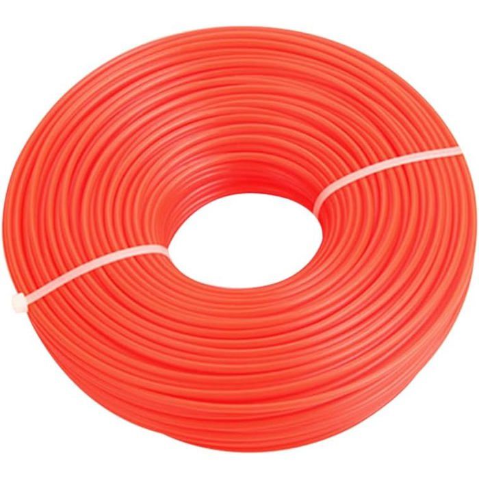 Fil Coupe Bordure Universel,3.0 mm x 55 m Bobine de Fil Rond en Nylon pour Coupe-Bordure ...