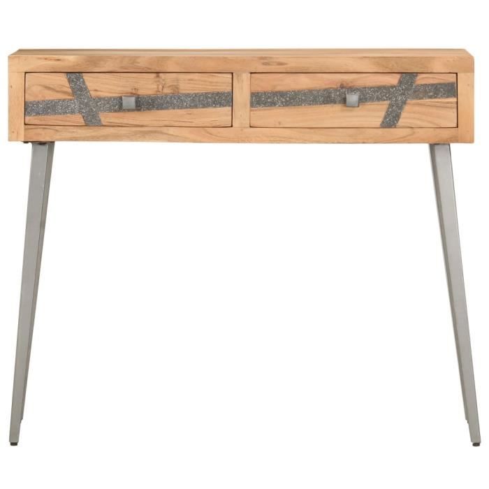 Table console 90 x 30 x 75 cm Bois d'acacia massif - LIZ7900787044668 ...