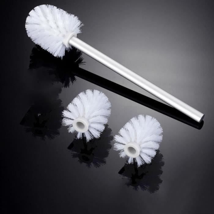 BROSSE WC Lot de 3 brosses WC de rechange avec manche Argent 26 cm - Cdiscount Bricolage