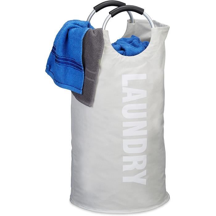 Sac à linge pliable avec anse 60 litres panier rond corbeille linge ...