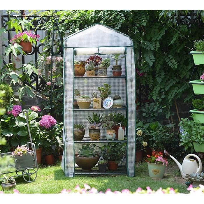 MAHFEI Serre De Jardin, Mini Serre Balcon Étagères Portables Intérieur ...