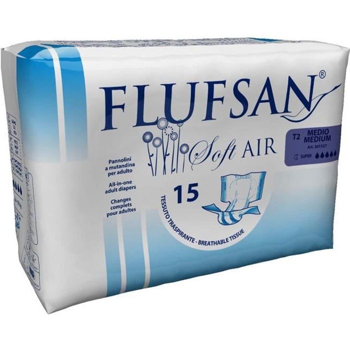 FLUFSAN Changes complet super medium pour incontinence nuit x15 ... FLUFSAN Changes complet super medium pour incontinence nuit x15 ...