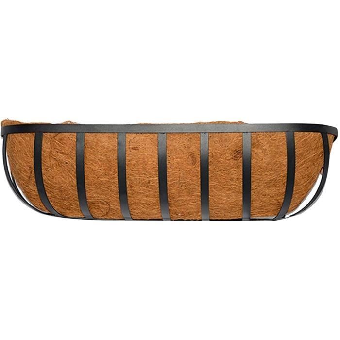 Pot De Plante Suspendu 24 Pouces en Fer Forgé Coconut Brown Panier ...