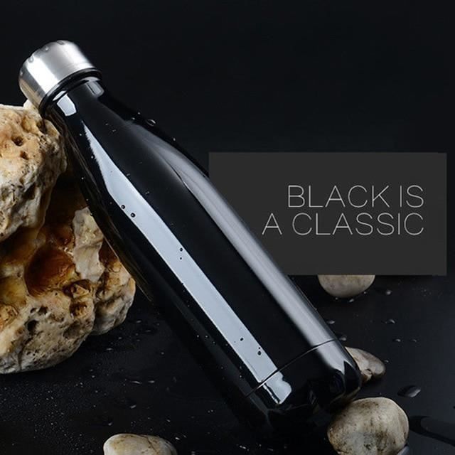 Gourde - Bouteille isotherme,Bouteille isotherme double paroi en acier inoxydable,350-500-750 ...