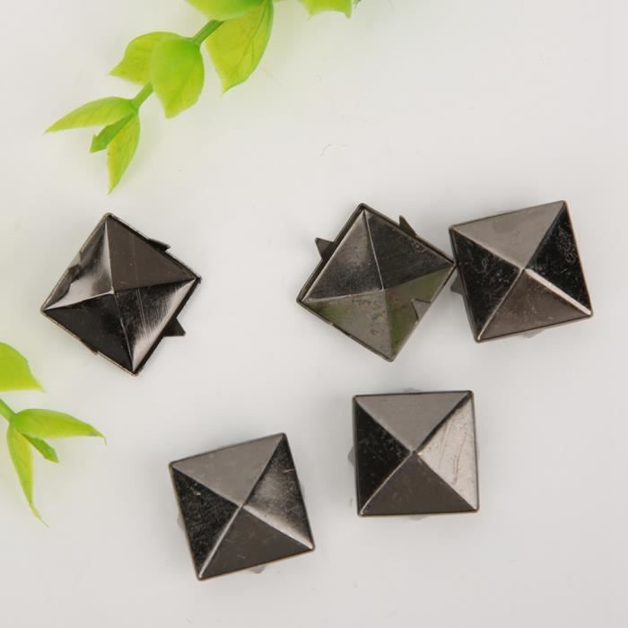 Yid Pyramide Rivet 100pcs Square Pyramid Punk Rivets 4 Claw Metal Studs