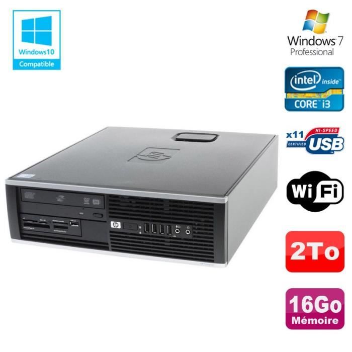 PC HP Compaq 6200 Pro SFF Intel Core i3 3.3GHz 16Go DDR3 2To Graveur ...