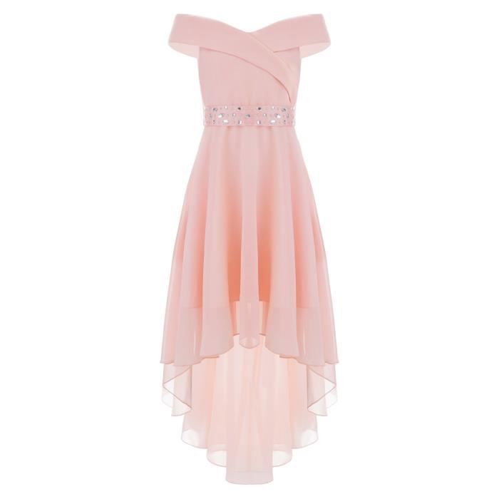 Freebily Enfant Fille Robe De Cérémonie Mariage Soirée Épaules Dénudées