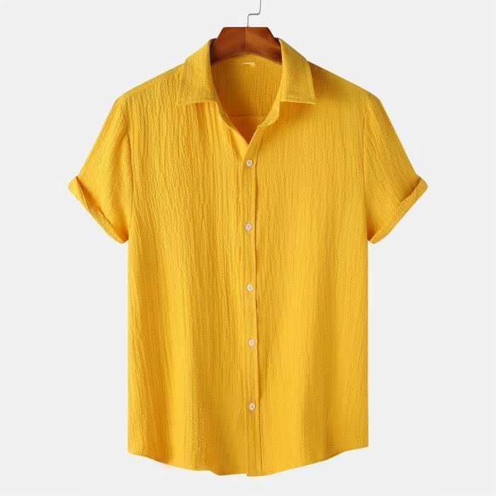 Chemise hawaïenne décontractée à manches courtes et fermeture à boutons ...