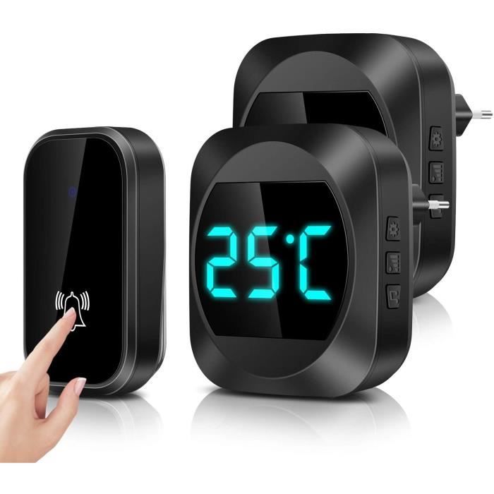 NetBoat Sonnette sans Fil Étanche Carillon électronique, Kit de ...