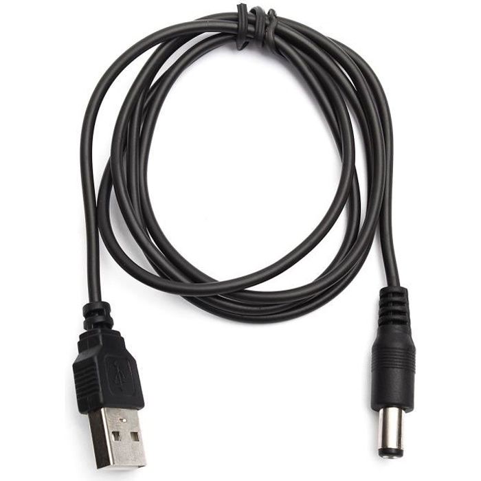 AVANC 1 M USB à DC Jack Câble d'alimentation Connecteur 5.5x2.1mm 5V - Cdiscount Informatique