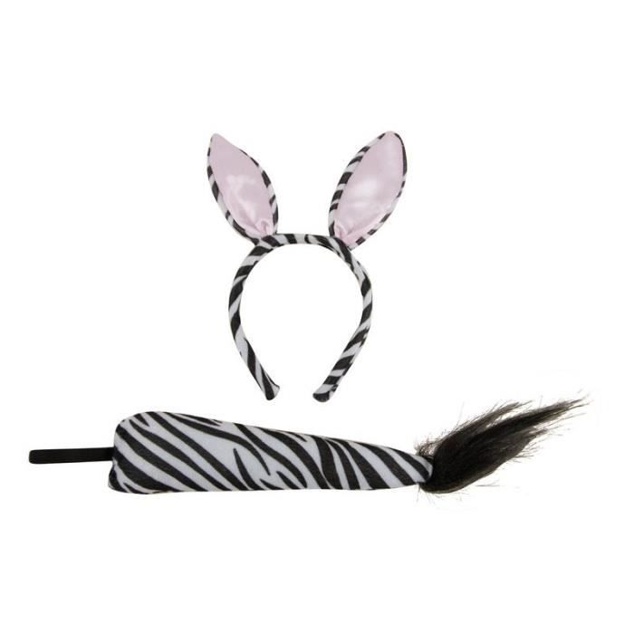 Déguisement - PTIT CLOWN - Kit de Zèbre - Adulte - Noir - Serre-tête ...