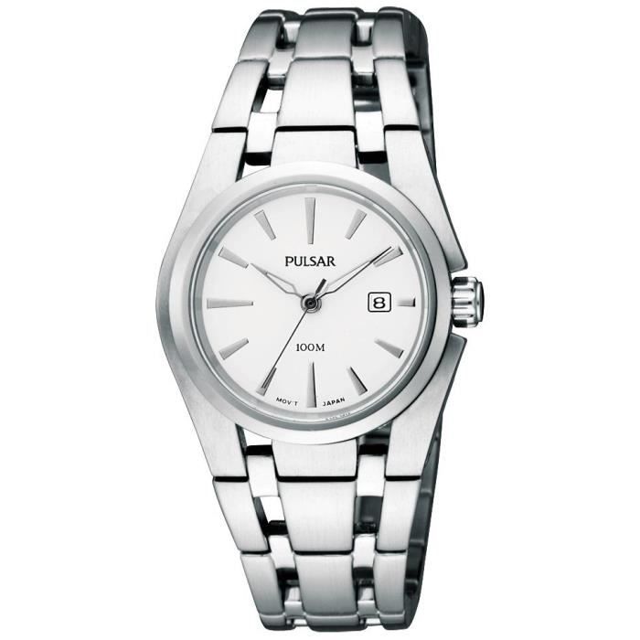 Montre - Pulsar - PXT661X1 - Quartz - Analogique - Acier Blanc ...