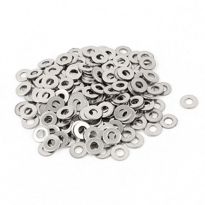 Rondelle plate SOURCING MAP 200pcs Rondelle Plate inox 304 M3 Rondelles ...