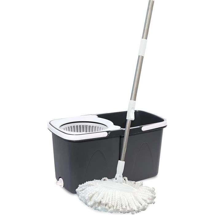 ME2202 Seau Essoreur Detachable Serpillere Balai Mop, Noir,[S307 ...