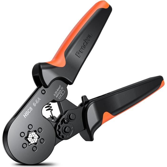 Pince À Sertir, Outil De Sertissage De Fil À Cliquet Auto-Réglable 0,25-6,00Mm²-Awg23-10, Pince ...
