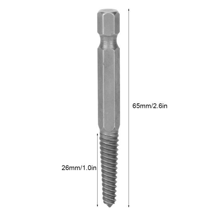 Extracteur de Goujon Cassé - VBESTLIFE - 5 Pièces 65mm - Acier Trempé - Pour Vis Tenaces et ...