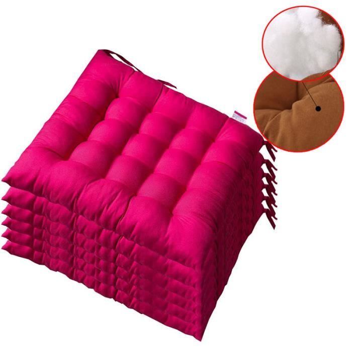 6 Coussins de Chaises Carrés 40x40 Coussins de Siège Décoration Maison ...