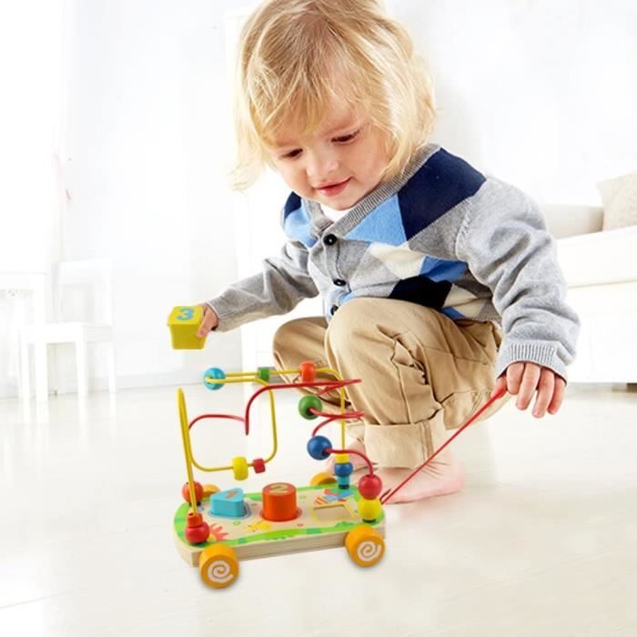 Boulier Labyrinthe en Bois pour Bébé 18 Mois - ZGEER - Jeu de Motricité ...