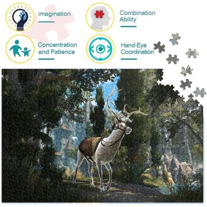 Puzzle 1000 Pièces Pour Adultes Mini Puzzles Cerf De Virginie Ados ...