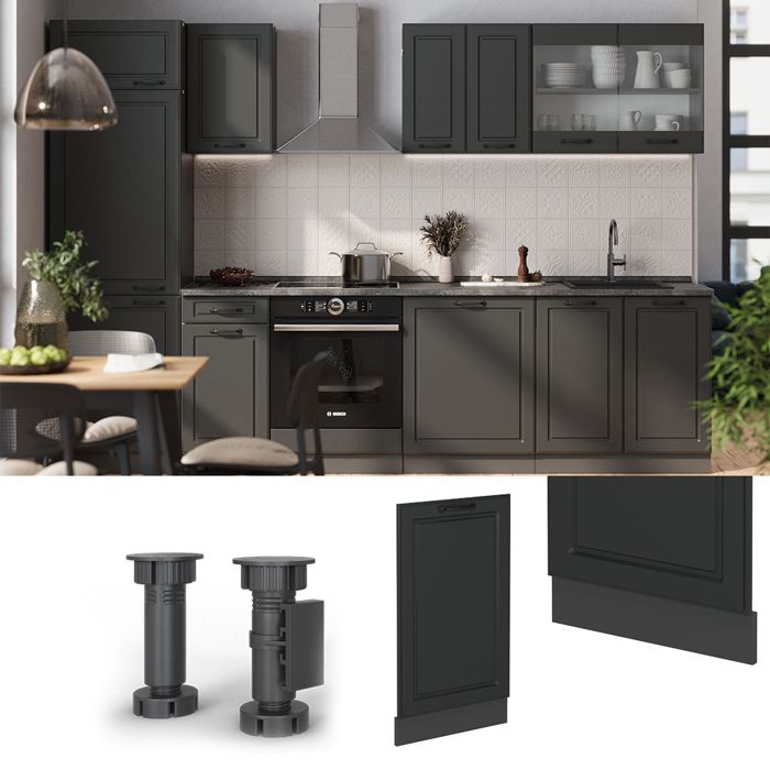 Façade de lave-vaisselle R-Line, 45cm , PT Marbre, Anthracite campagne ...