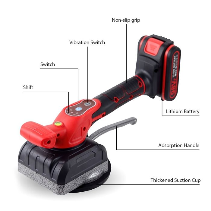 Ventouse Carrelage, machine à carrelage électrique 21 V, 3500 W, 5 ...