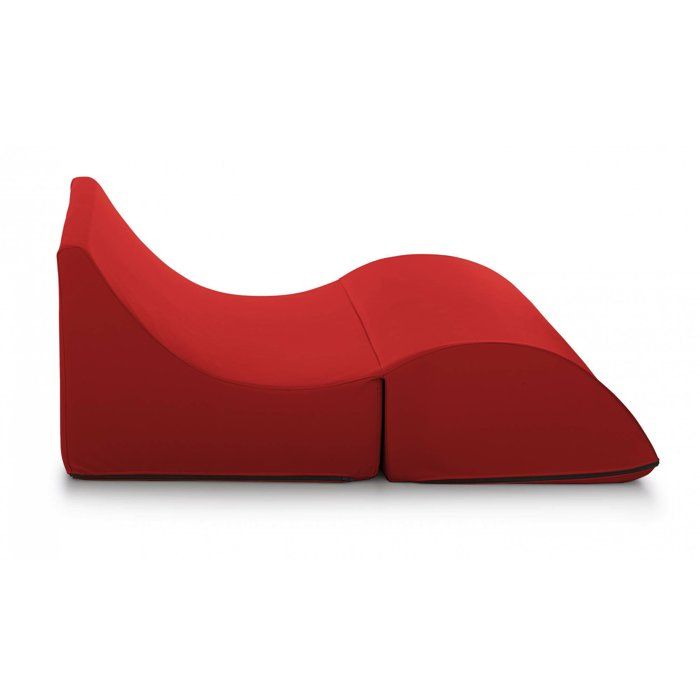 Dmora - Lit pliant Annabella, 50x100h70 cm, Rouge, Panneau effet bois ...