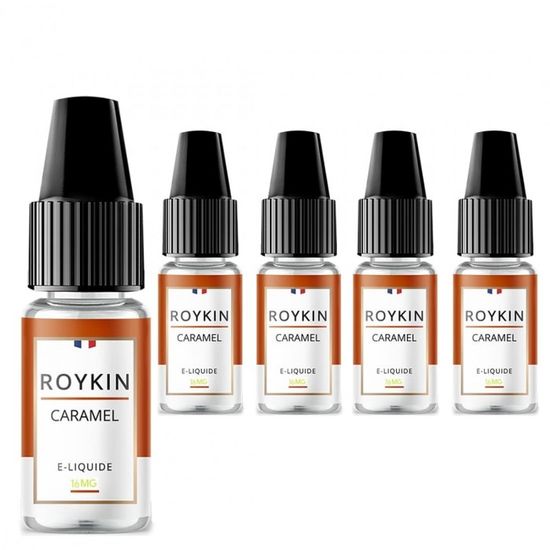 Lot de 5 e-liquide caramel roykin optimal 16mg - Cdiscount Au quotidien